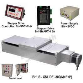 LINEAR LEAD SCREW SLIDE 300 MM WITH STEPPER MOTOR, STEPPER DRIVE ...